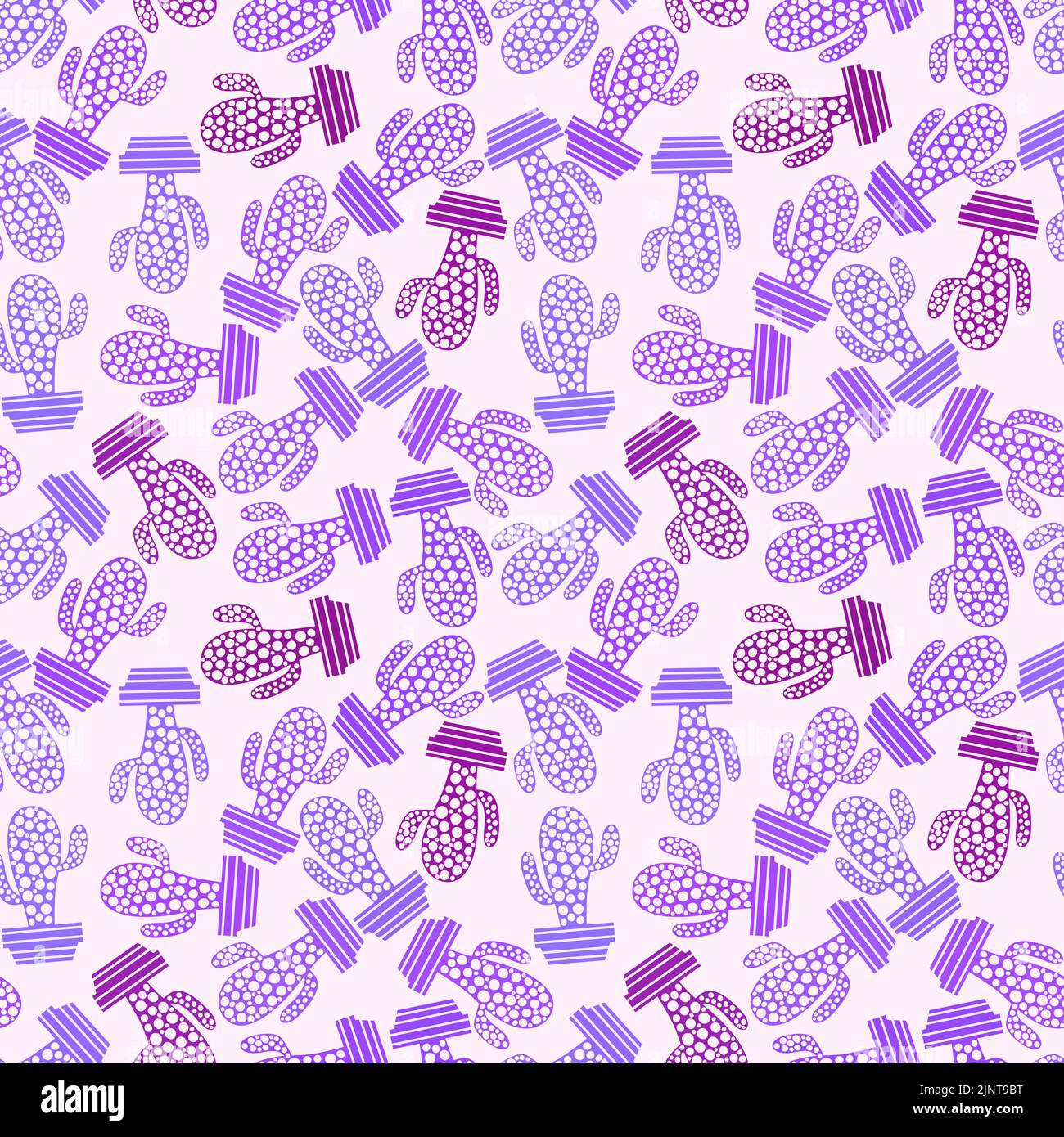 Summer cartoon seamless cactus floral pattern for clothes print and ...