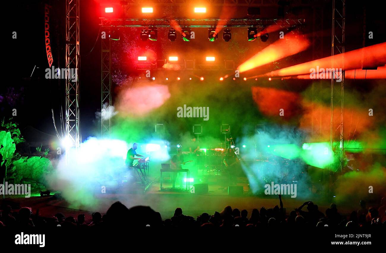 Santa Cruz, USA. 12th Aug, 2022. STS9, Sound Tribe Sector Nine performs ...