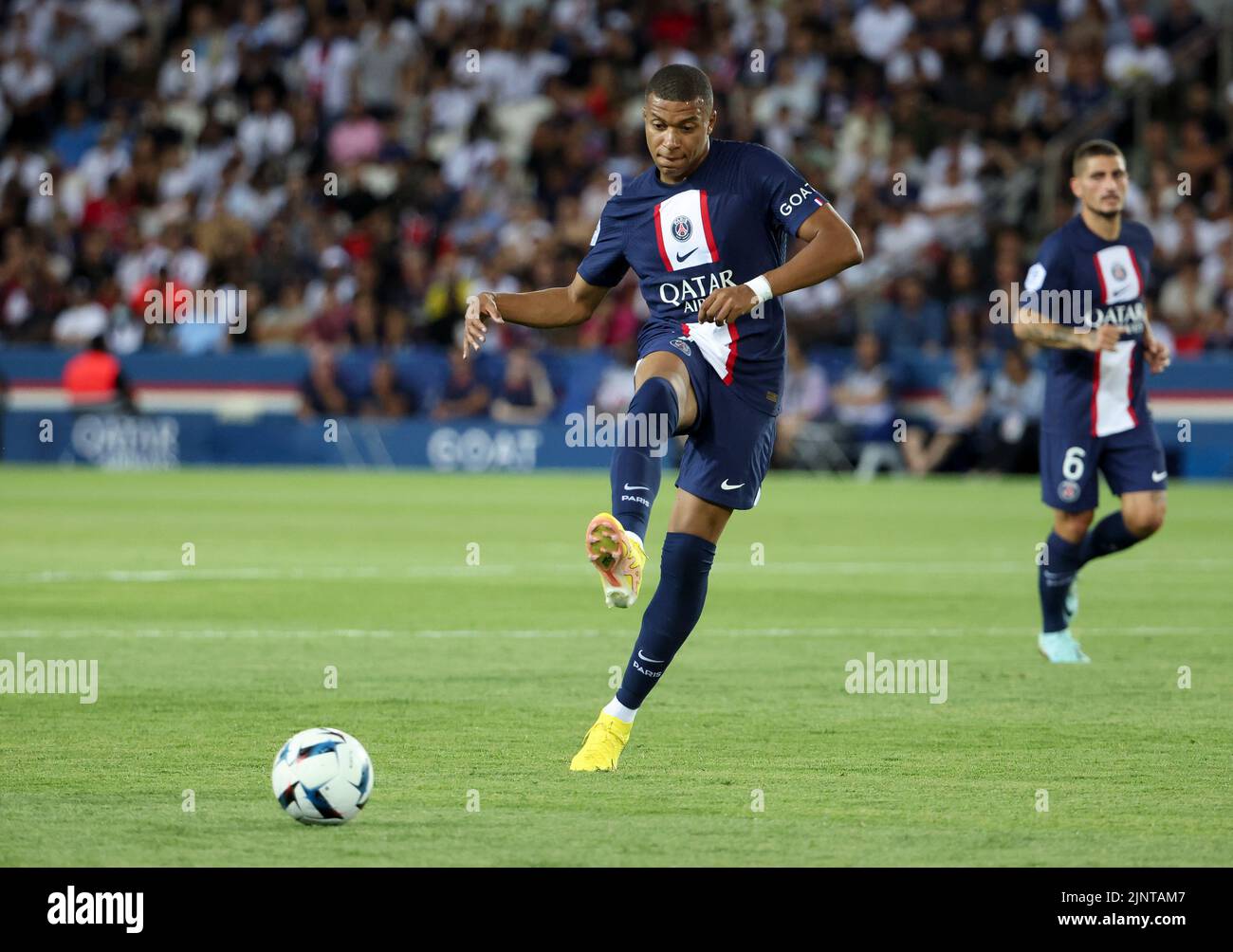 Kylian Mbappe of PSG during the French championship Ligue 1 football ...