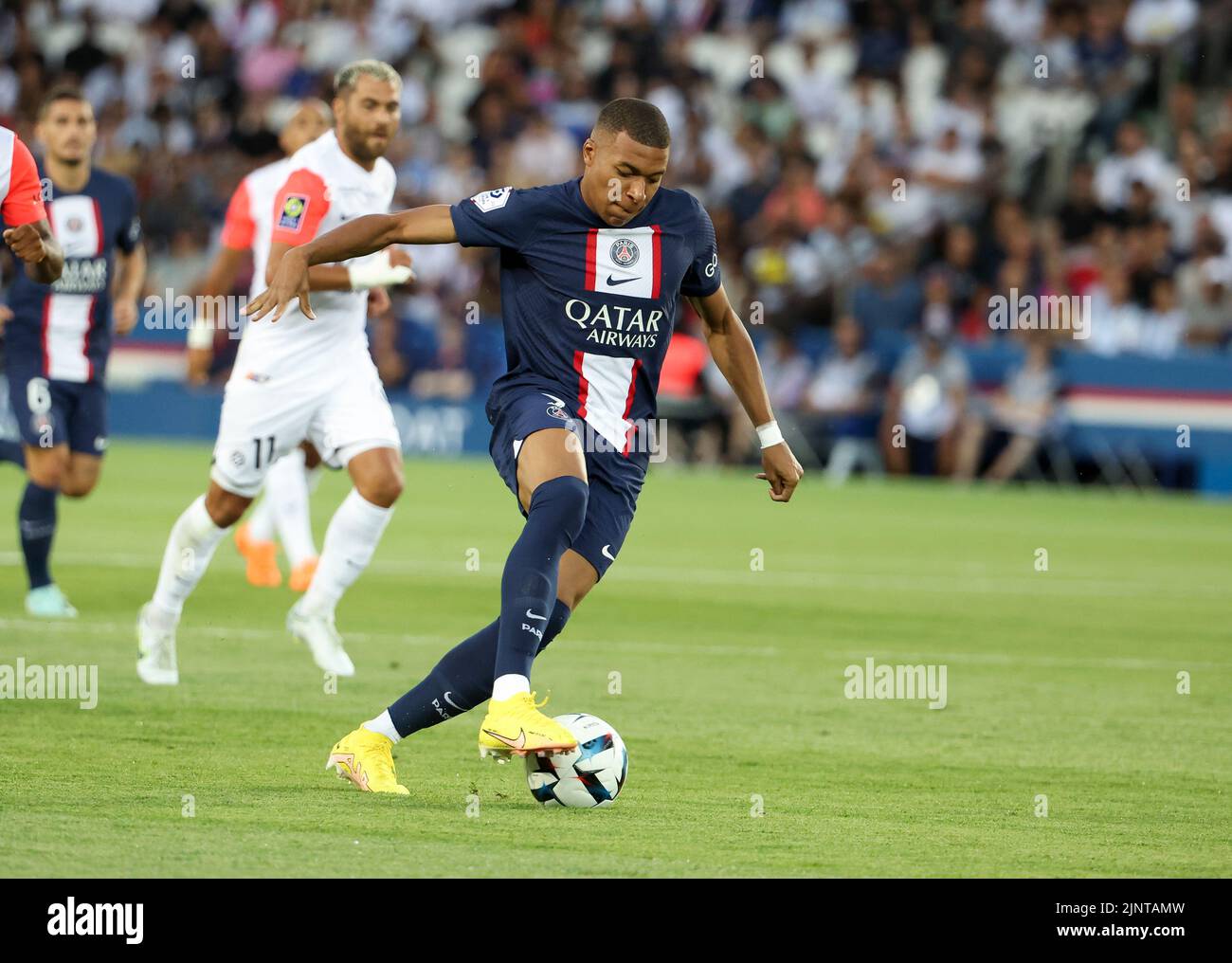 Kylian Mbappe of PSG during the French championship Ligue 1 football ...