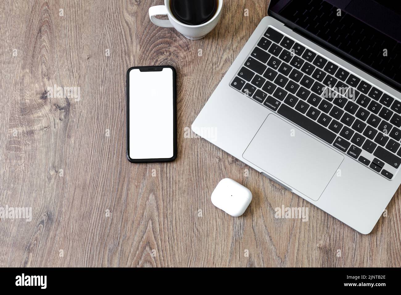 Laptop and smartphone screen. Blank screen Stock Photo - Alamy