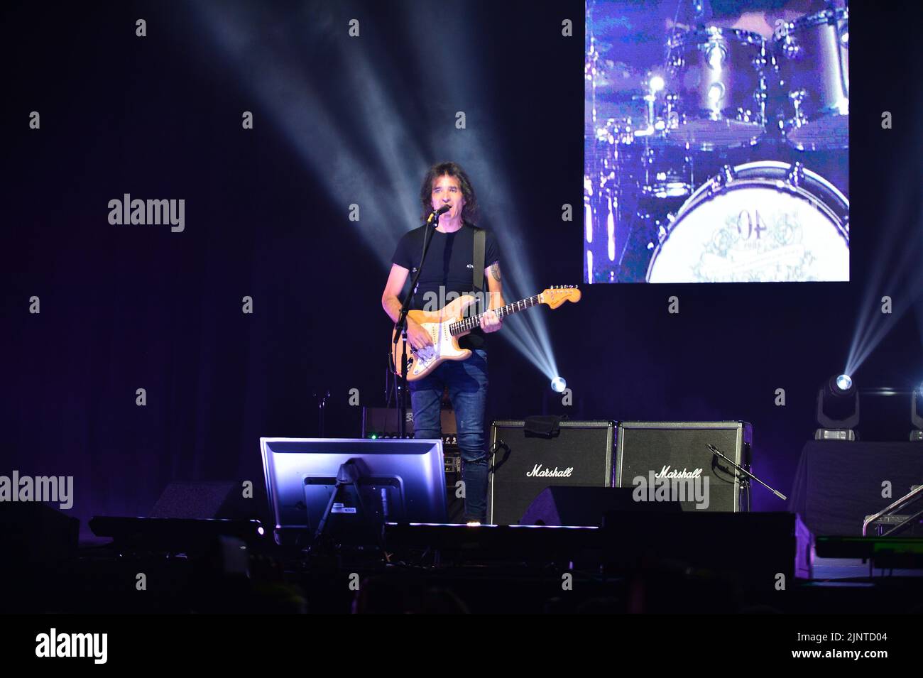 MIAMI, FL - AUGUST 12: Felipe Staiti of Argentinian band Enanitos ...