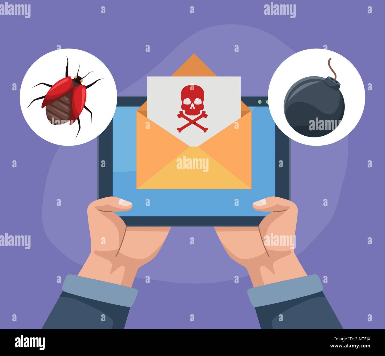 hands with table and cyber fraud Stock Vector Image & Art - Alamy