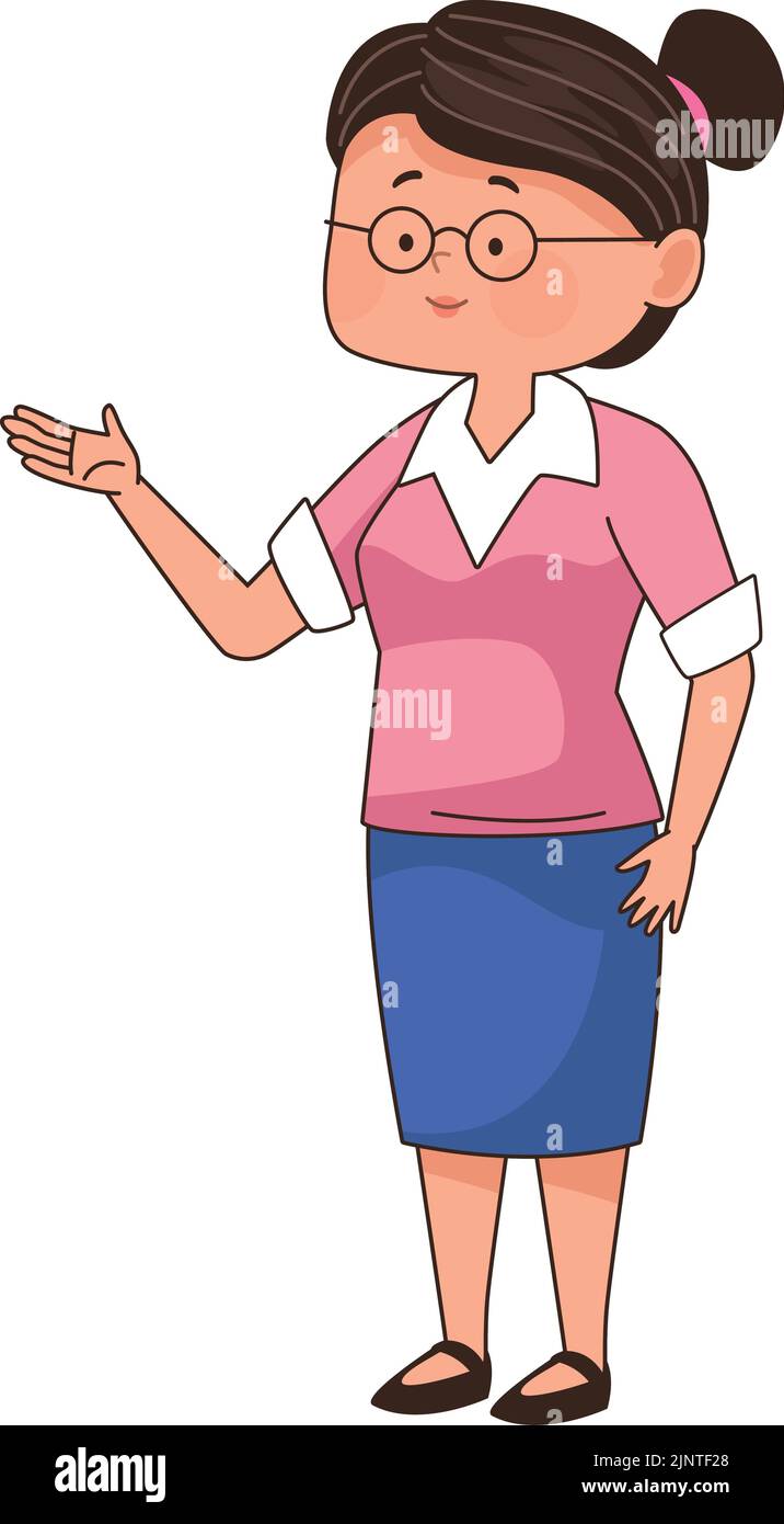 young female teacher teaching Stock Vector Image & Art - Alamy