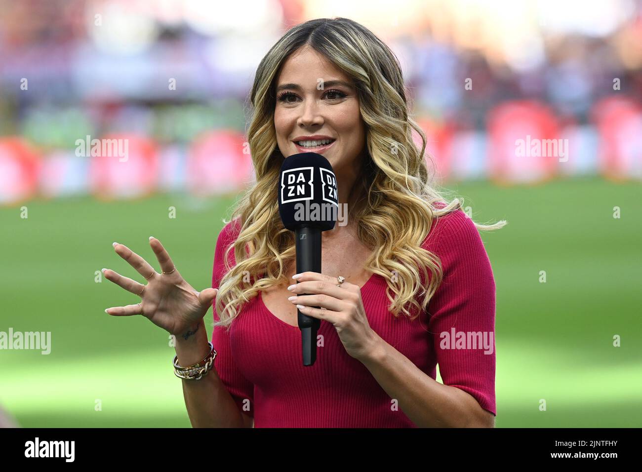 San Siro stadium, Milan, Italy, August 13, 2022, Diletta Leotta during ...
