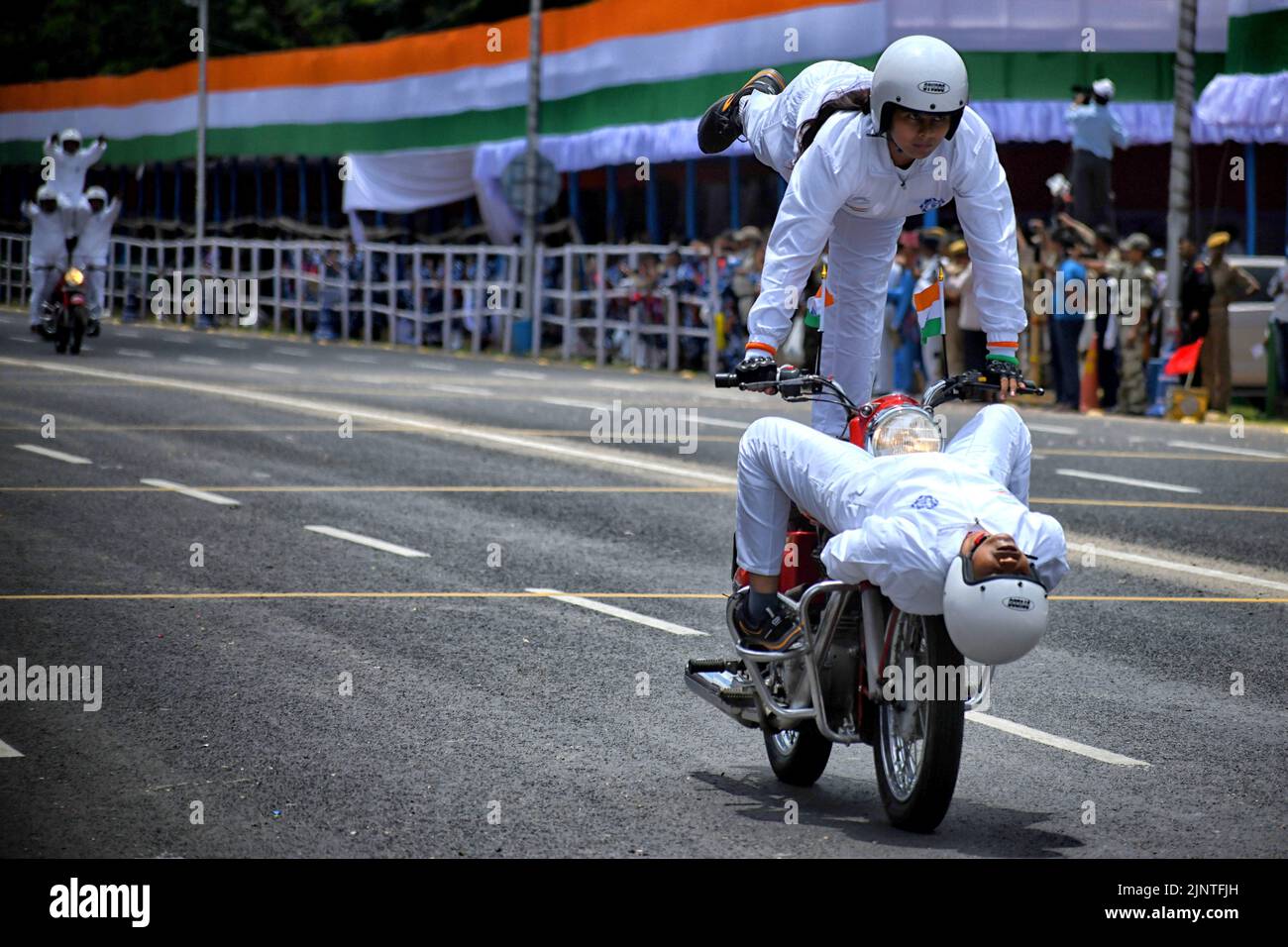 Kolkata Police woman officers seen practicing different stunts on bikes ...