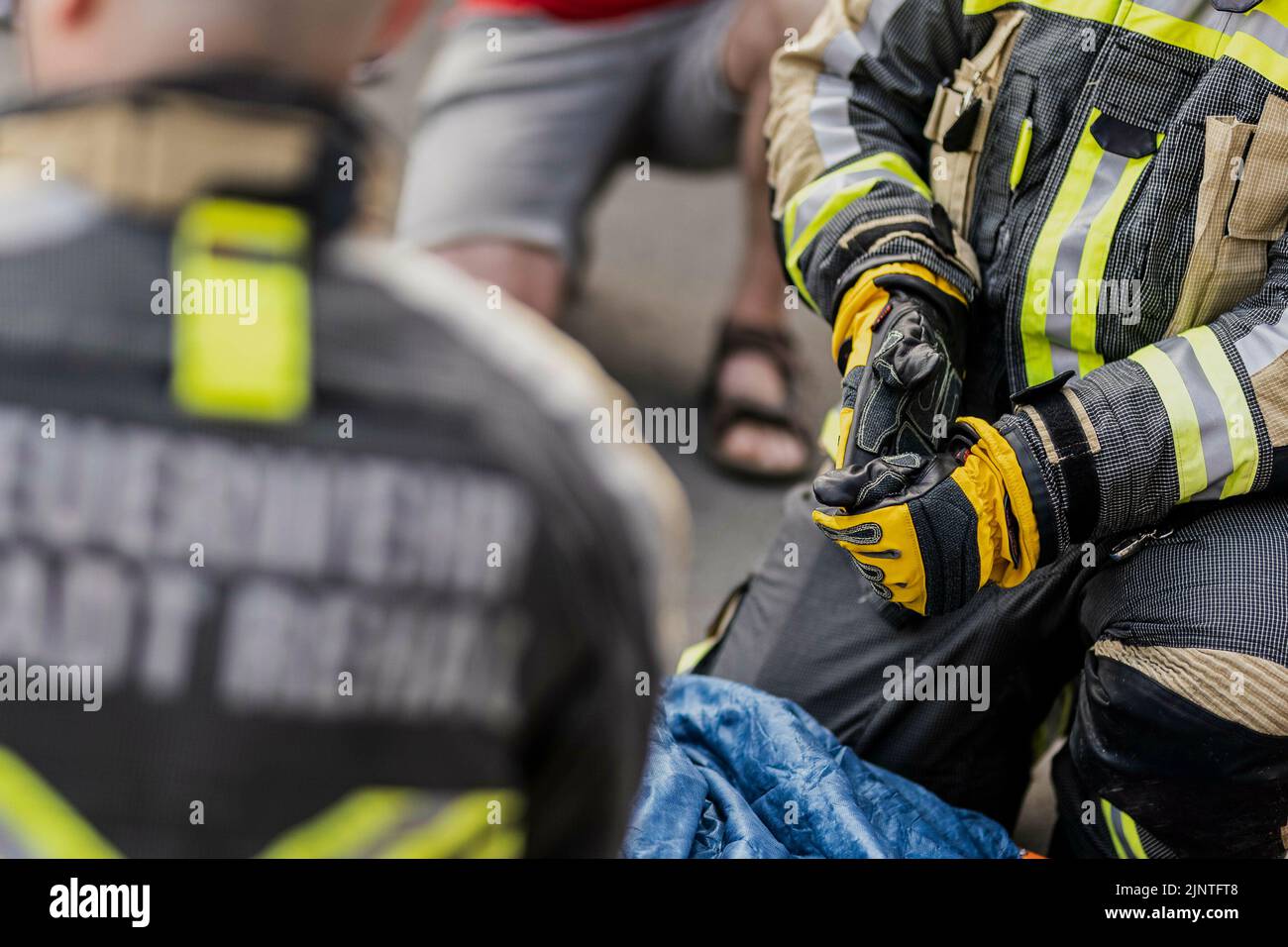 Volunteer fire brigade practice deployment training fire brigade fire ...