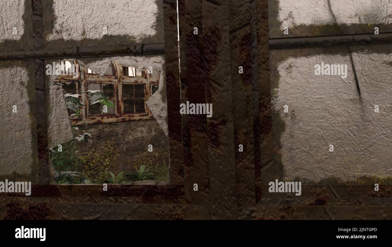 3d-illustration of an empty and scary abandoned greenhouse Stock Photo ...