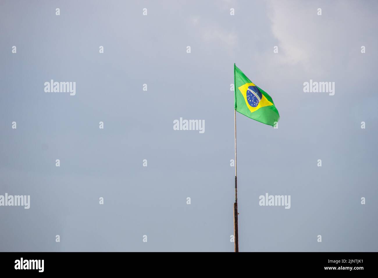brazil flag outdoors in rio de janeiro Stock Photo - Alamy
