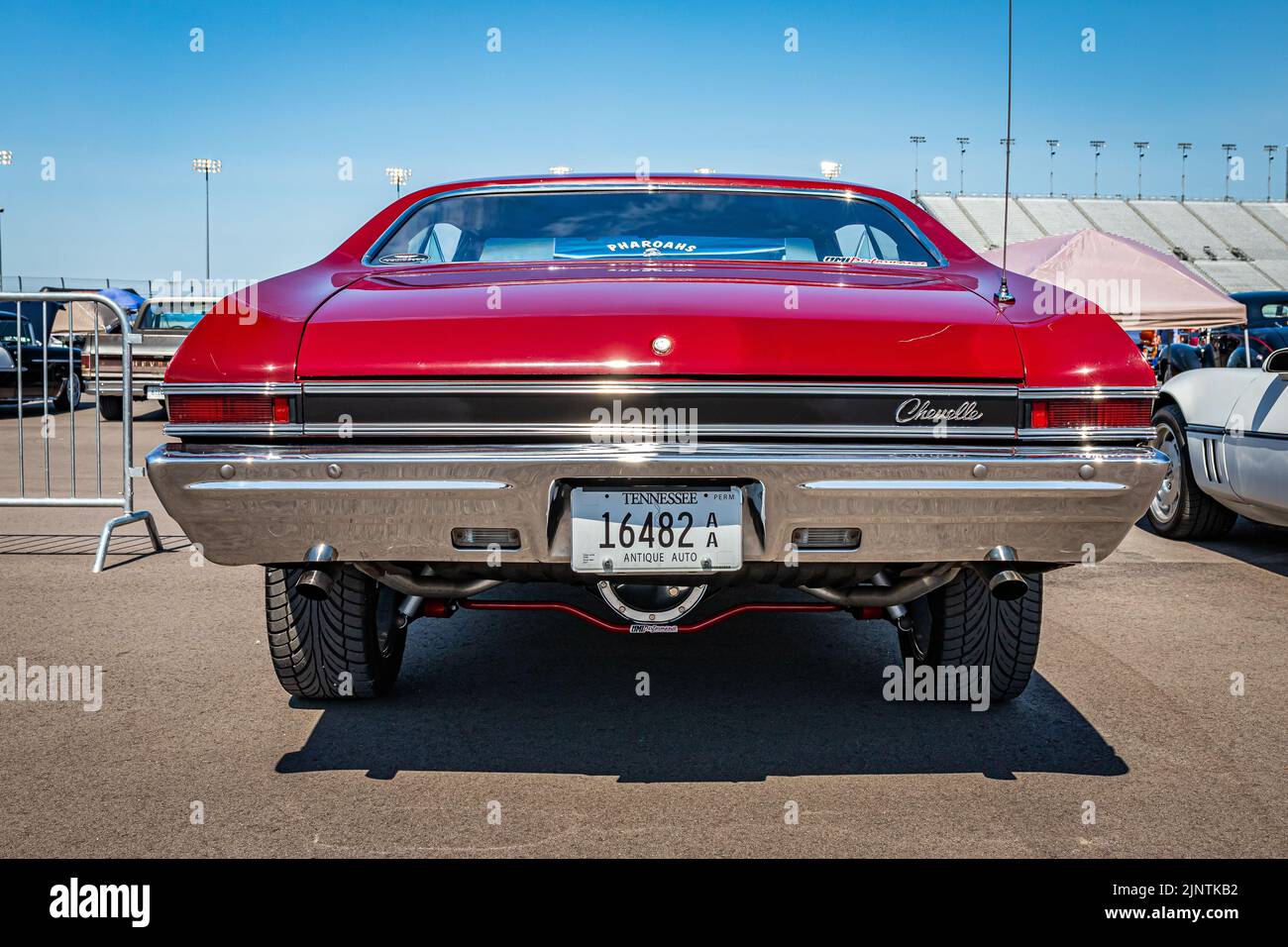 Lebanon, TN - May 13, 2022: Low perspective rear view of a 1968 ...