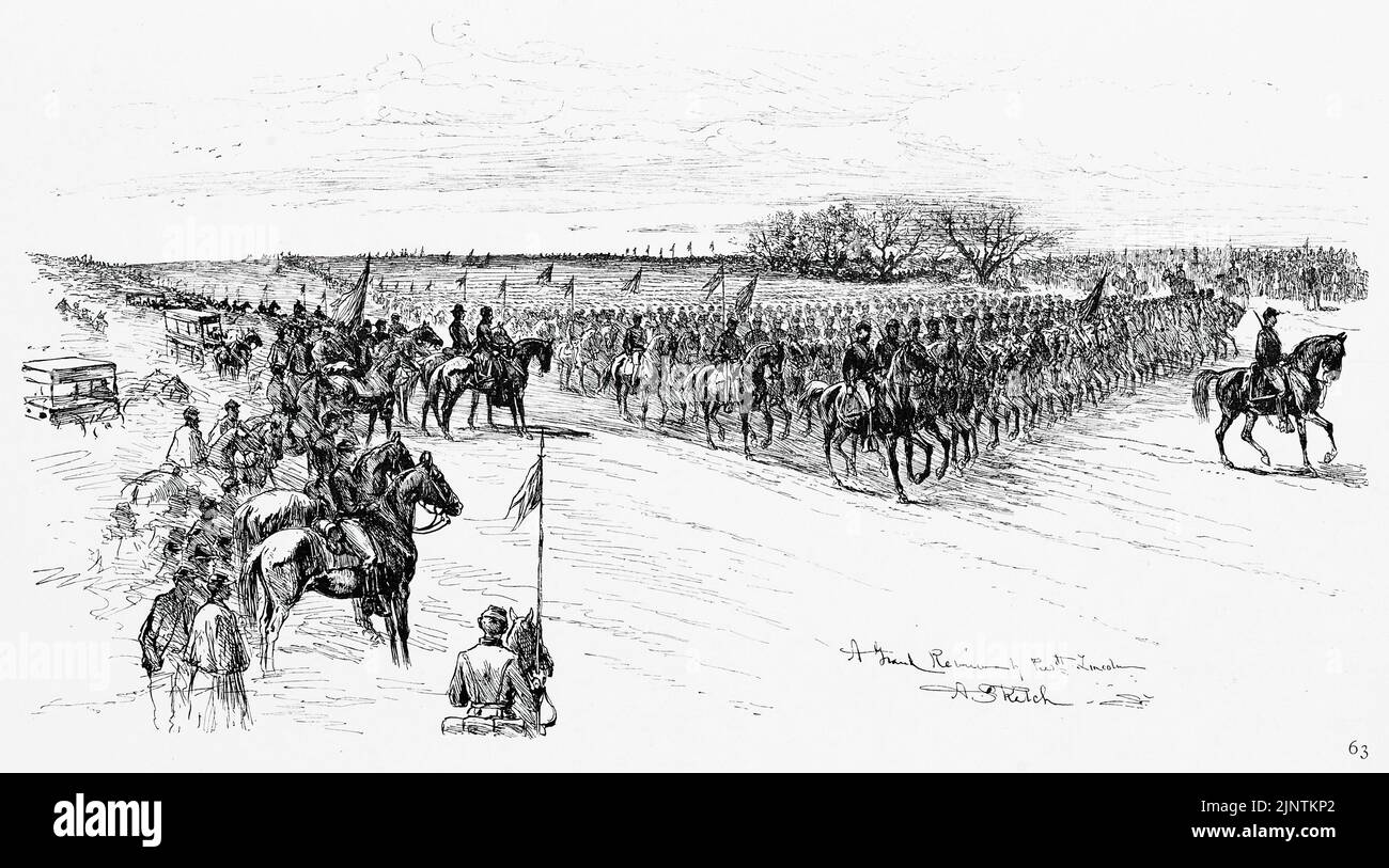 Lincoln with troops civil war hi-res stock photography and images - Alamy