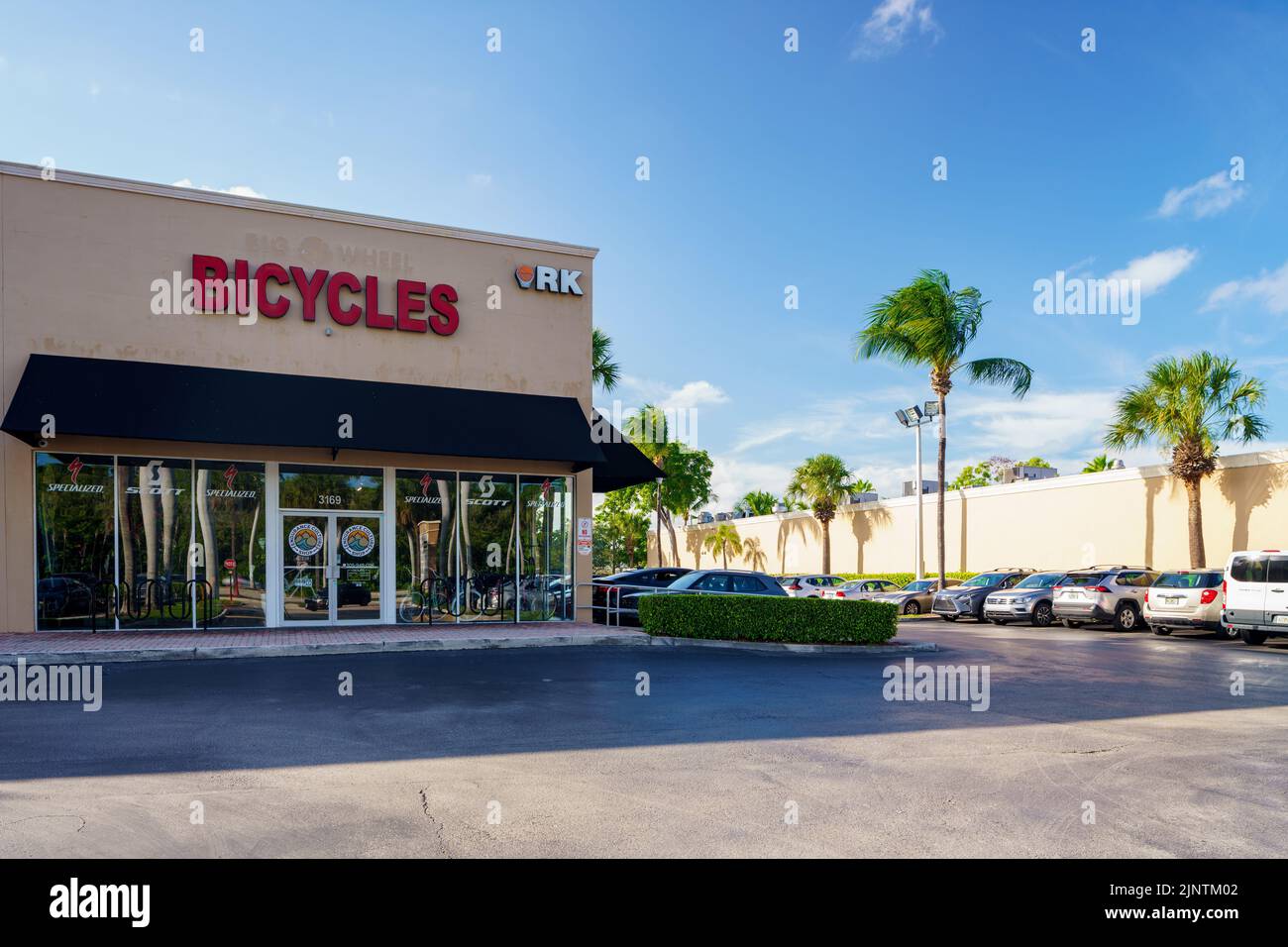 Miami, FL, USA - July 31, 2022: Bike Shop Miami Sunny Isles Square ...