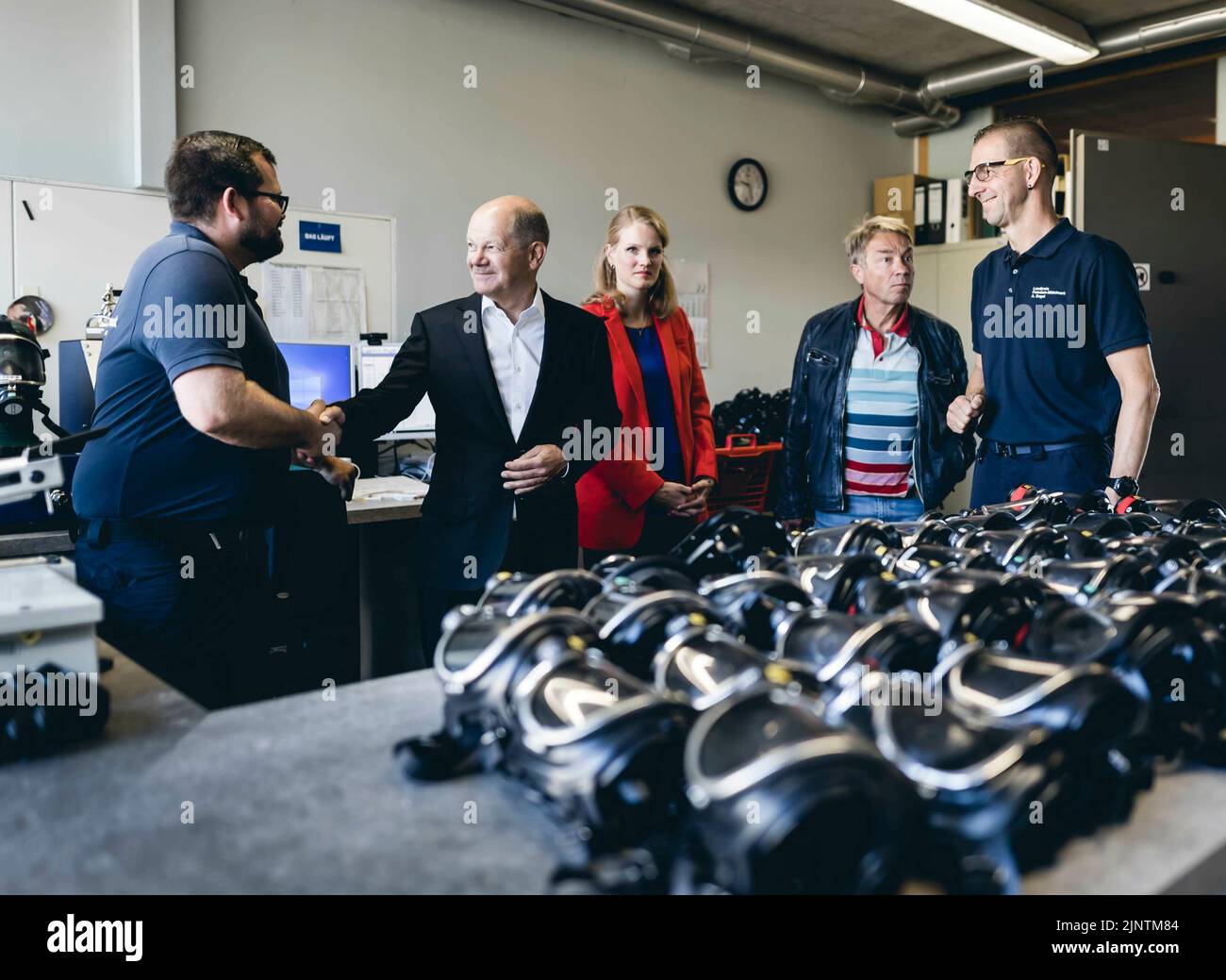 Beelitz, Deutschland. 10th Aug, 2022. Chancellor Olaf Scholz (SPD ...