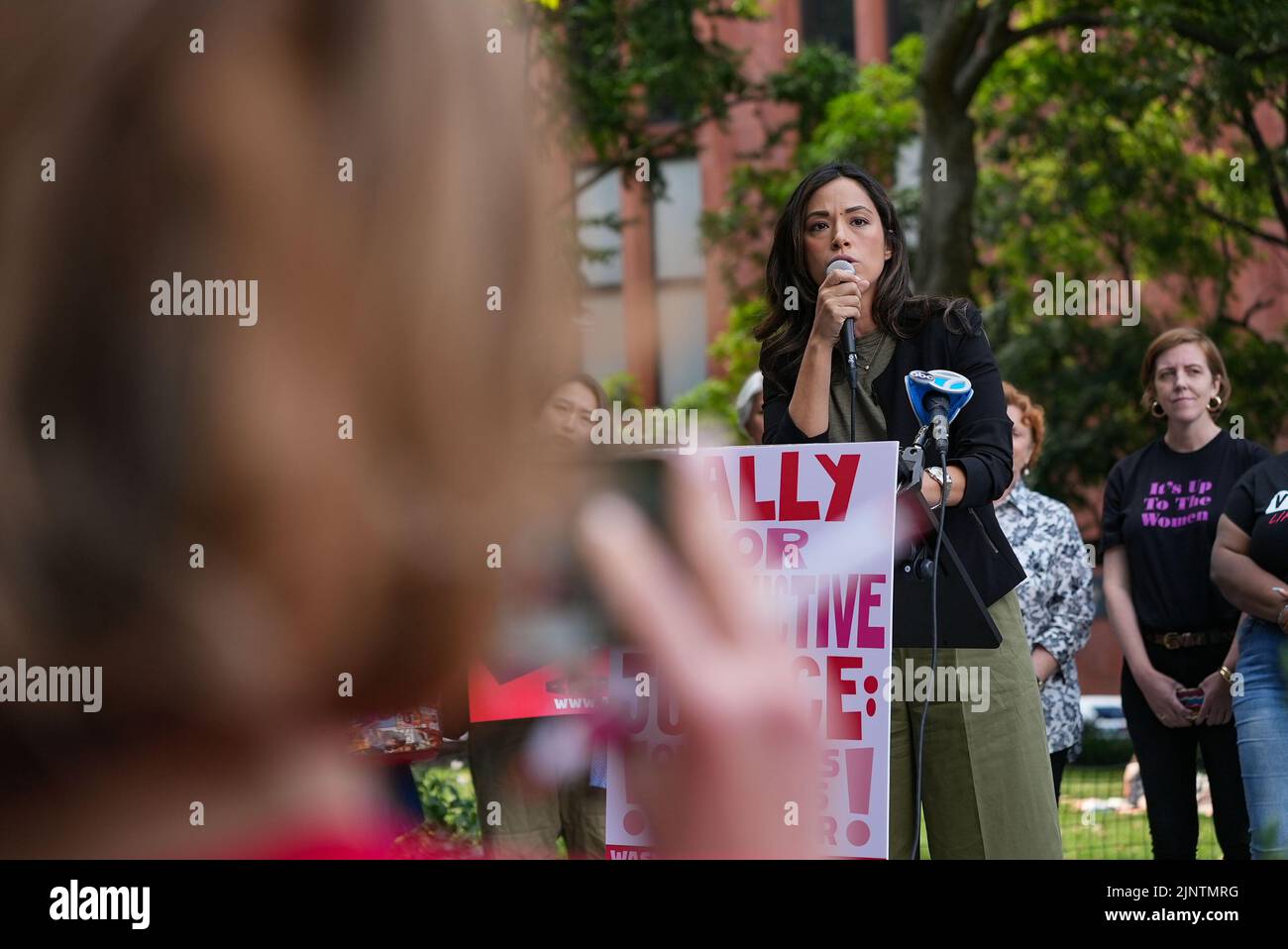 Women’s rights, reproductive rights, and abortion justice groups hold a ...