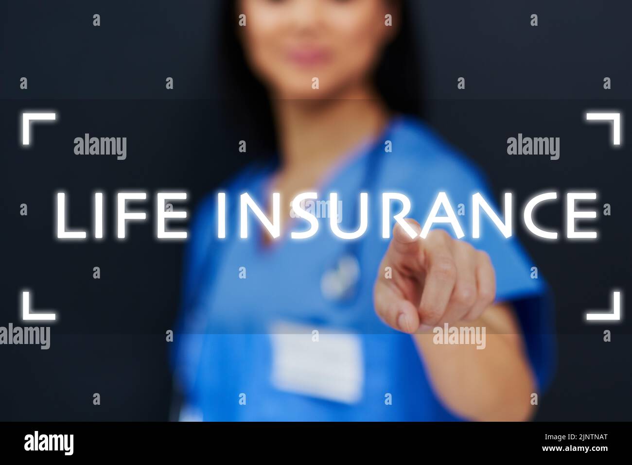 Life Insurance Do you have it. an unrecognizable female nurse using a ...