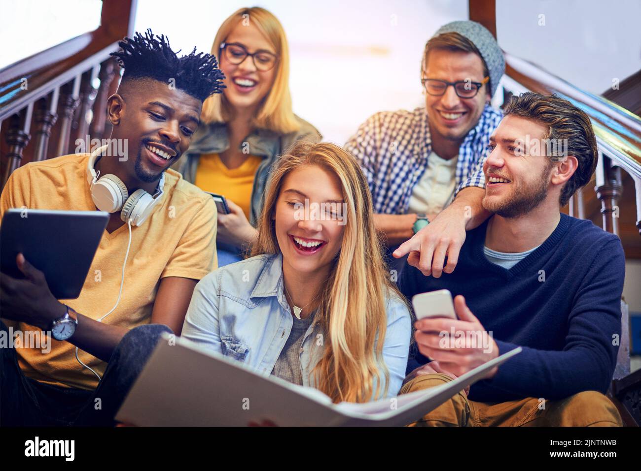 This is all for our future. a group of diverse university students ...