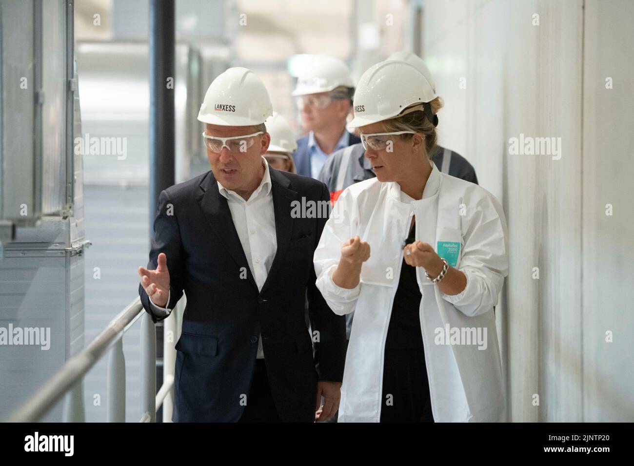 left to right Matthias ZACHERT, CEO of Lanxess AG, Mona NEUBAUR ...