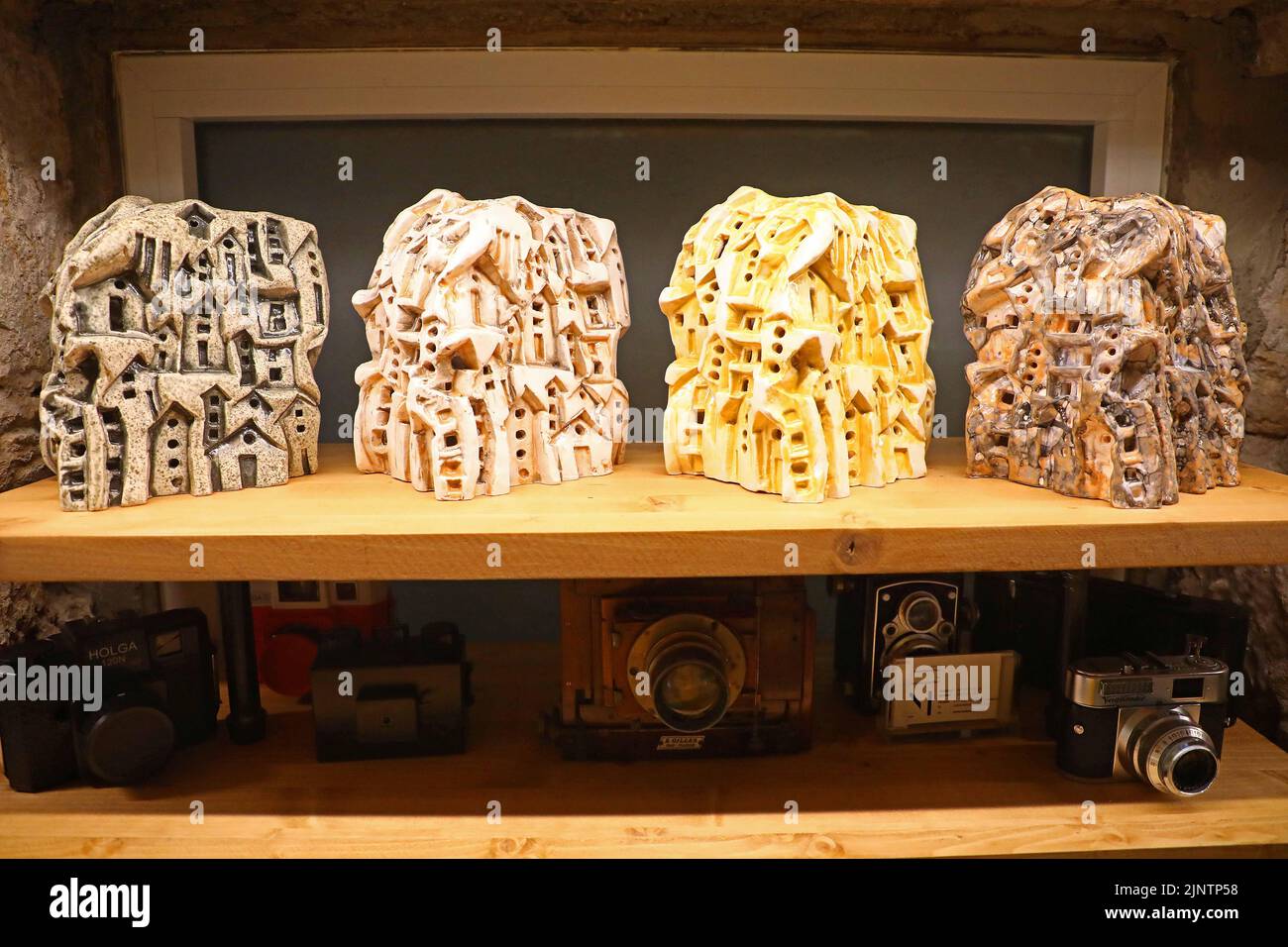 Beirut, Lebanon. 11th Aug, 2022. Exhibits are displayed in the ...