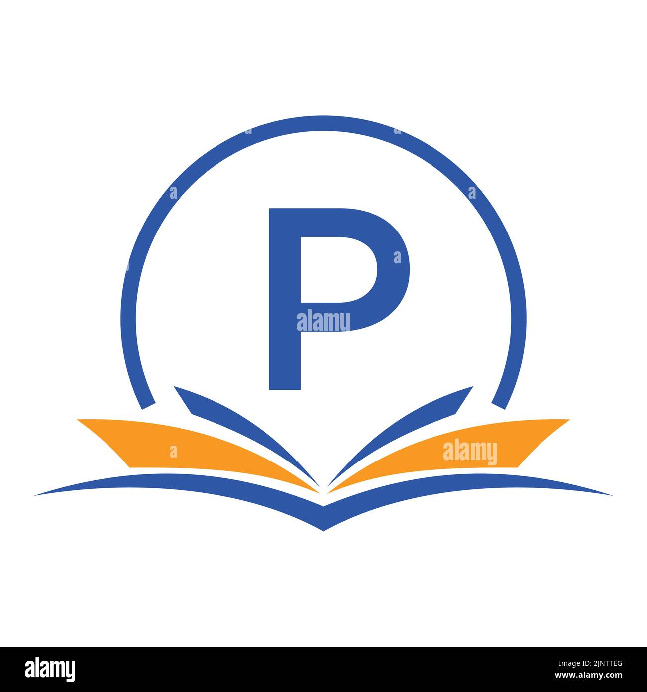 Letter P Education Logo Book Concept. Training Career Sign, University ...