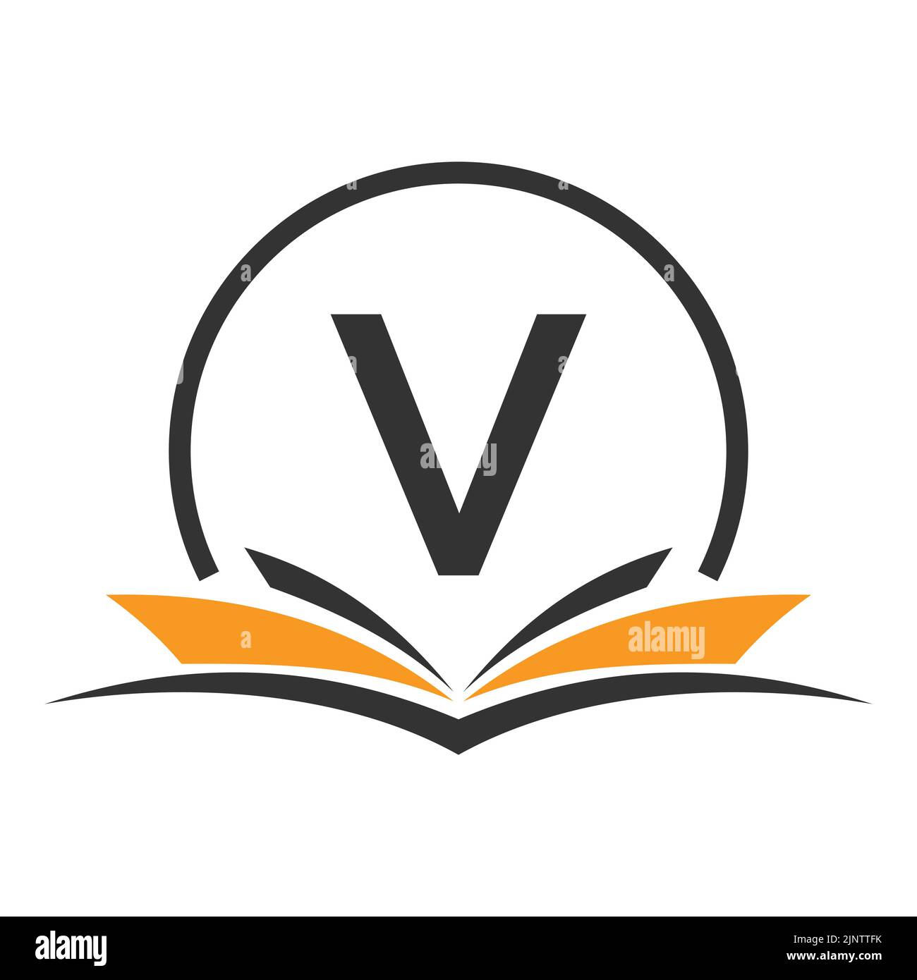 Letter V Education Logo Book Concept. Training Career Sign, University ...