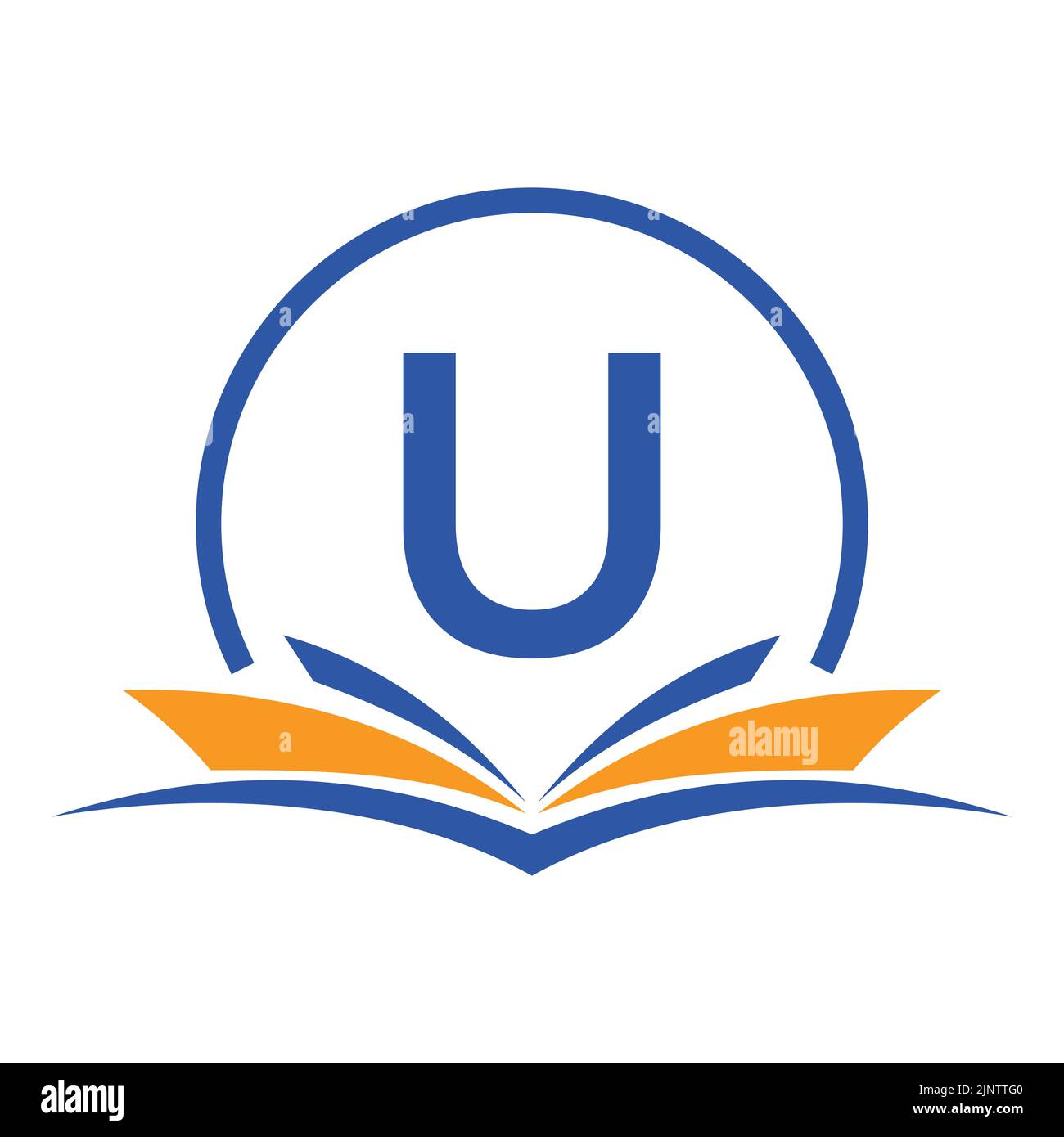 Letter U Education Logo Book Concept. Training Career Sign, University ...