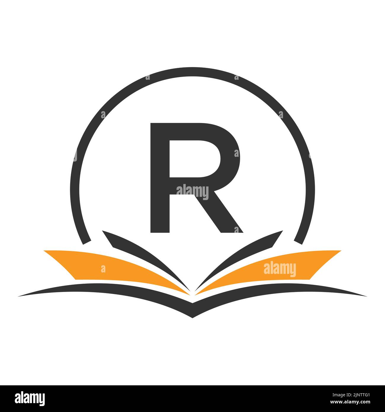 Letter R Education Logo Book Concept. Training Career Sign, University ...