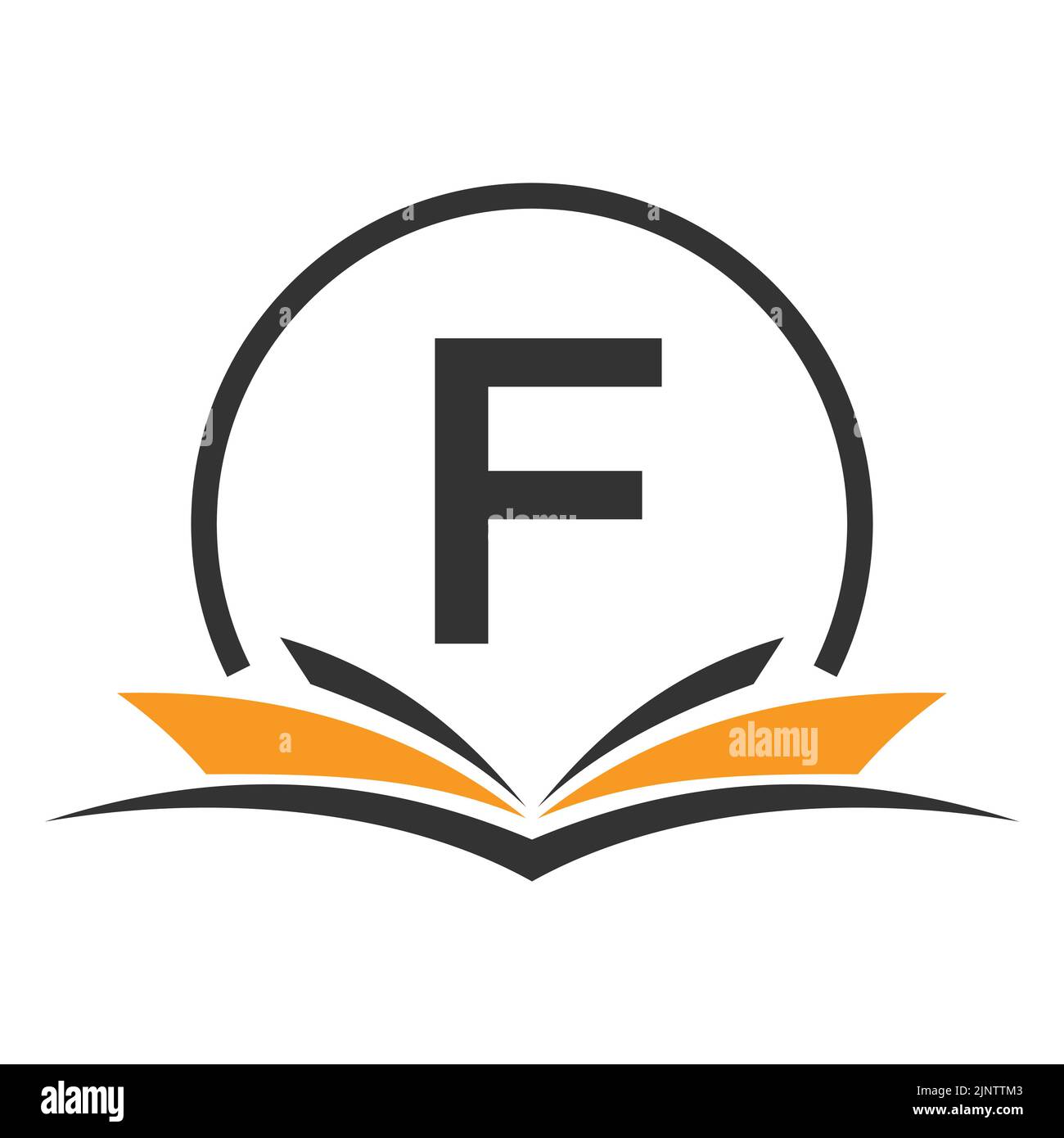 Letter F Education Logo Book Concept. Training Career Sign, University ...