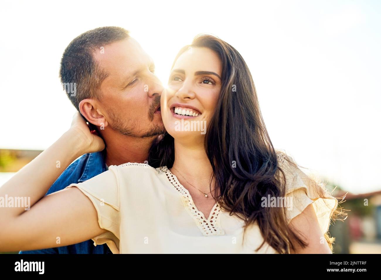 Our together is sure to last forever. a happy couple bonding together ...