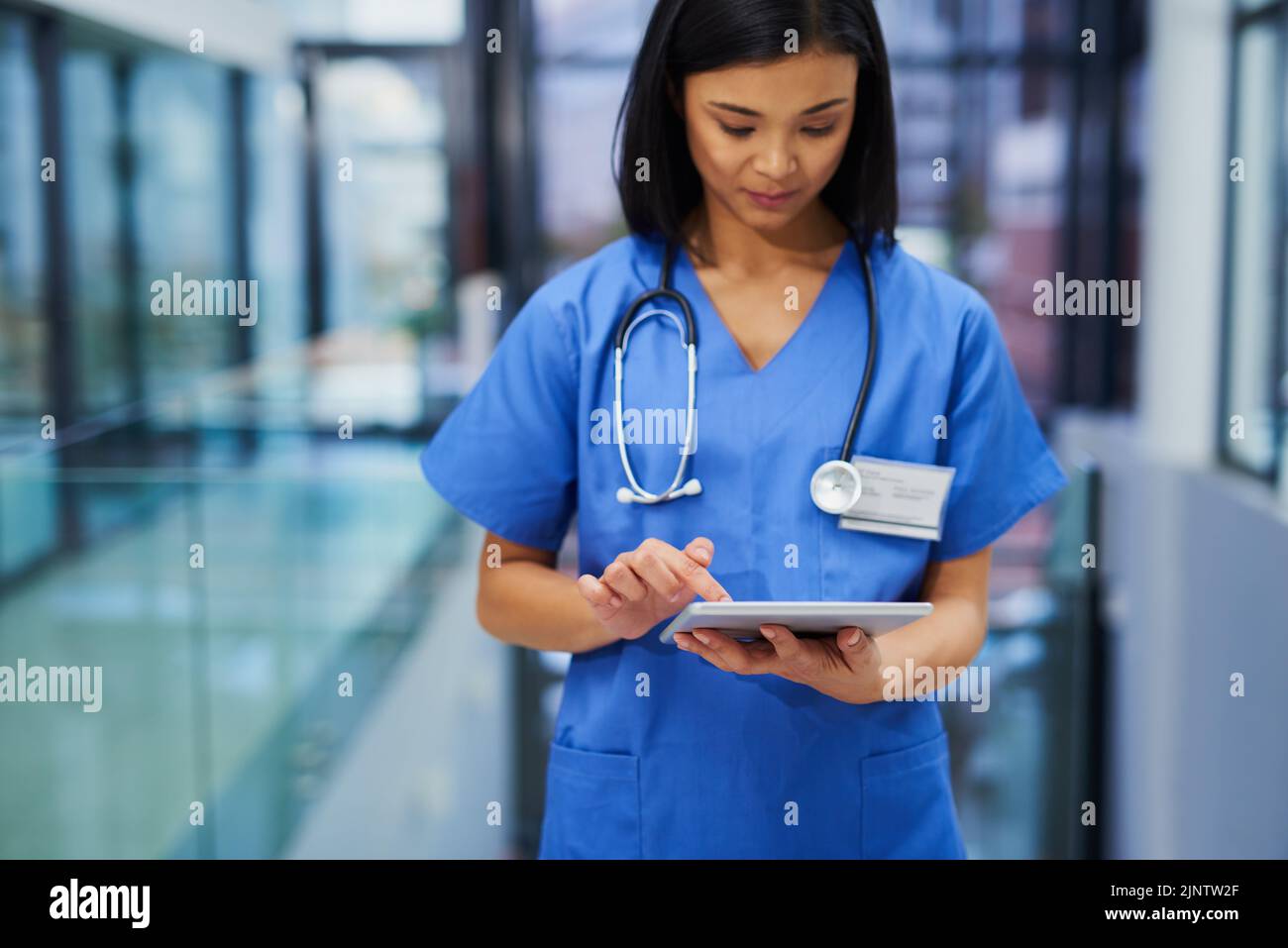 Technology is a major player in modern medicine. an attractive young ...