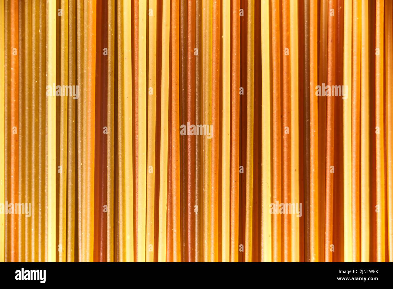 Abstract italian food background, raw colourful vegetable spaghetti ...