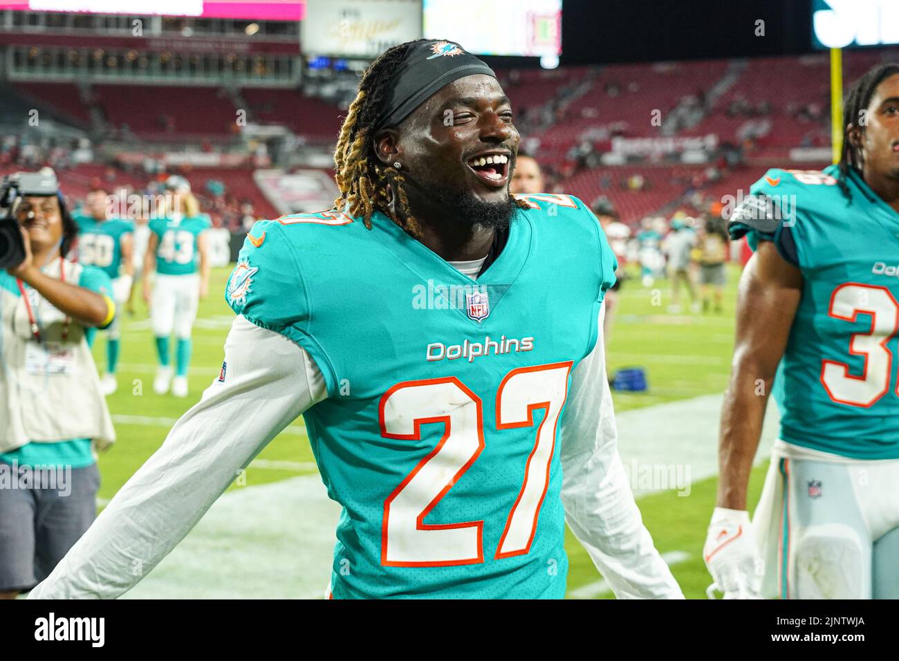 Tampa Bay, Florida, USA, August 13, 2022, Miami Dolphins player Keion ...