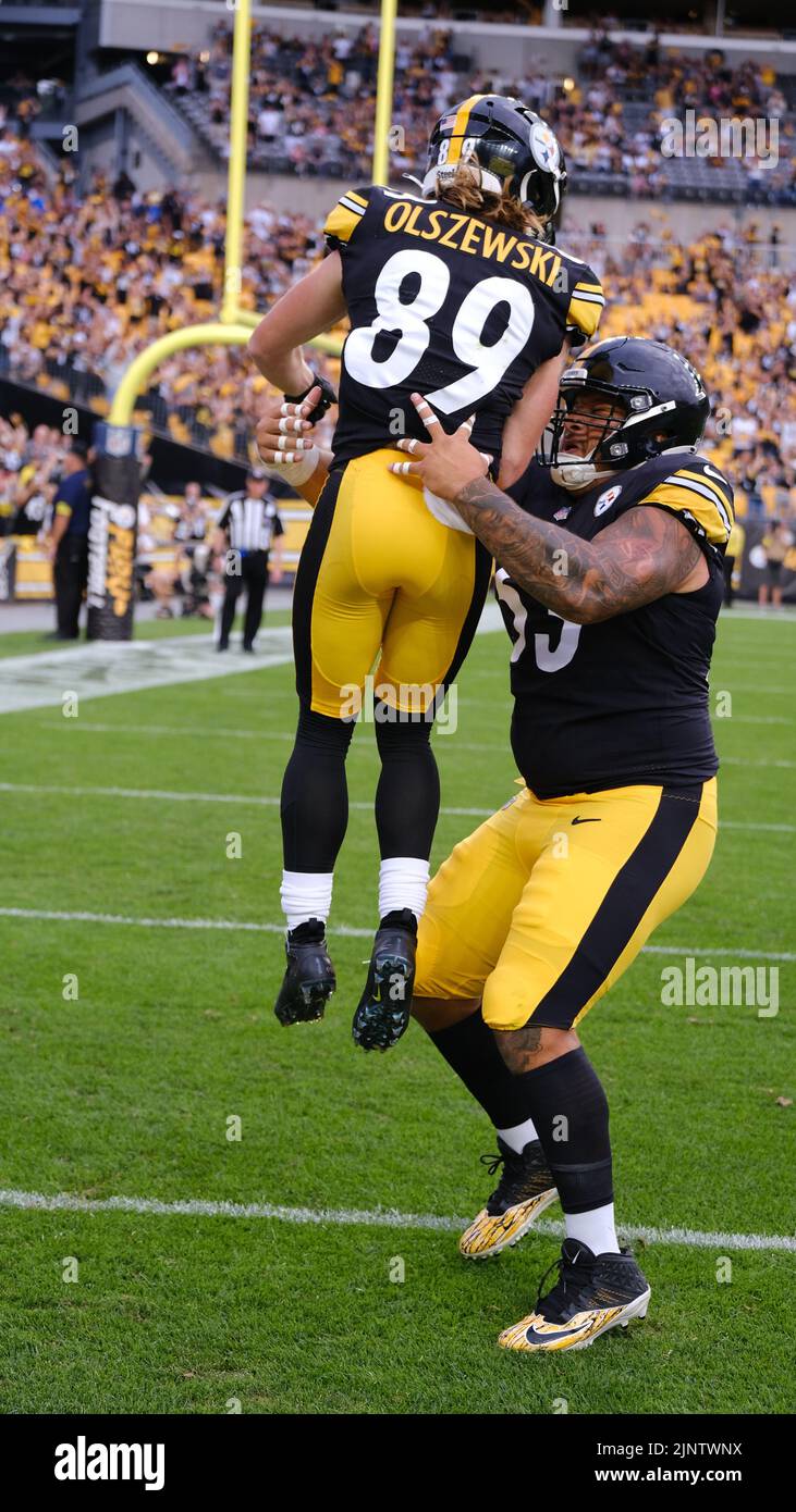 Acrisure Stadium. 13th Aug, 2022. Gunner Olszewski #89 celebrates his ...