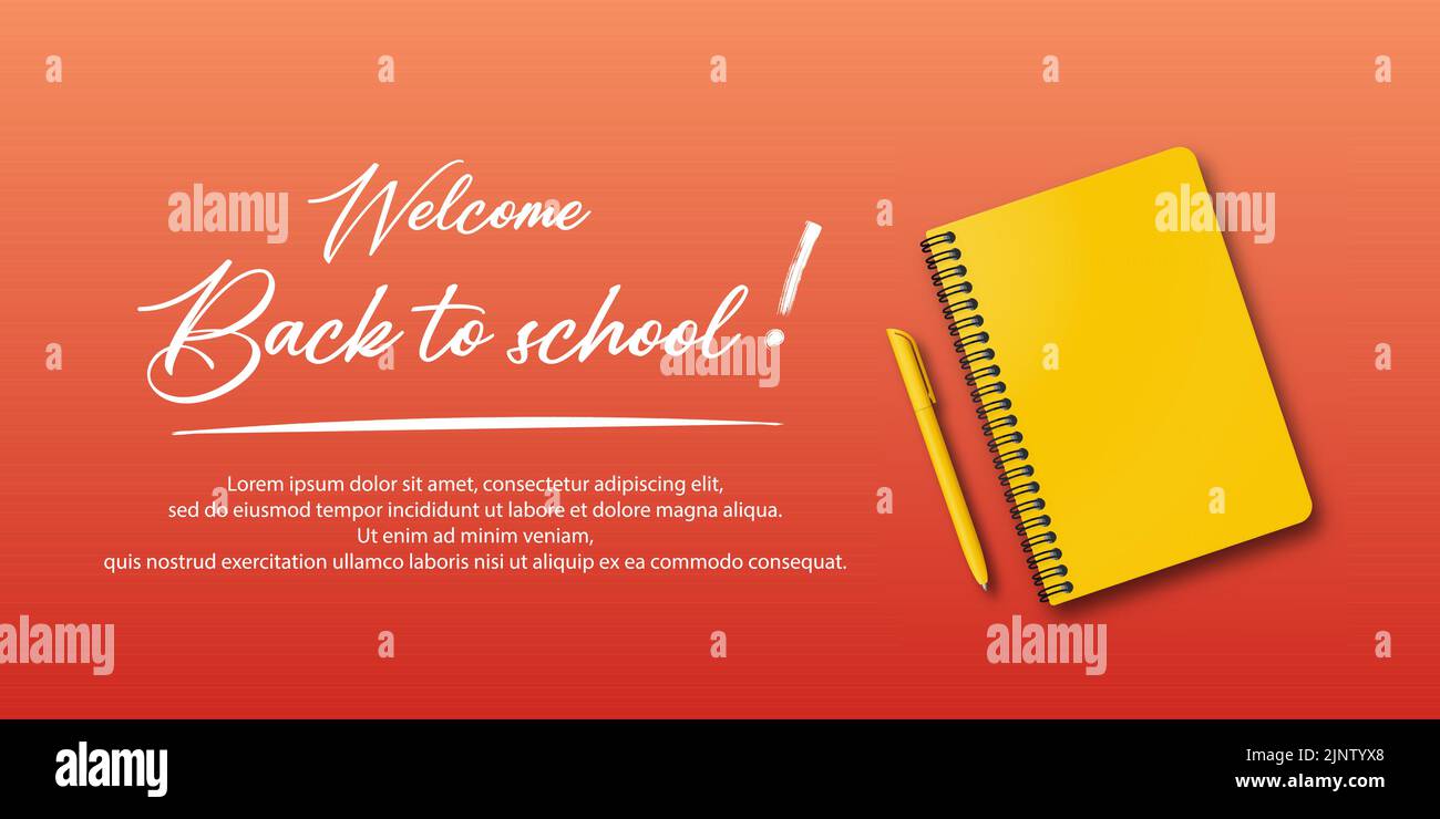 Back to school. Holiday for students. Vector banner concept with ...