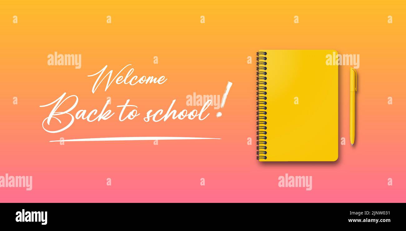 Back to school. Holiday for students. Vector banner concept with ...