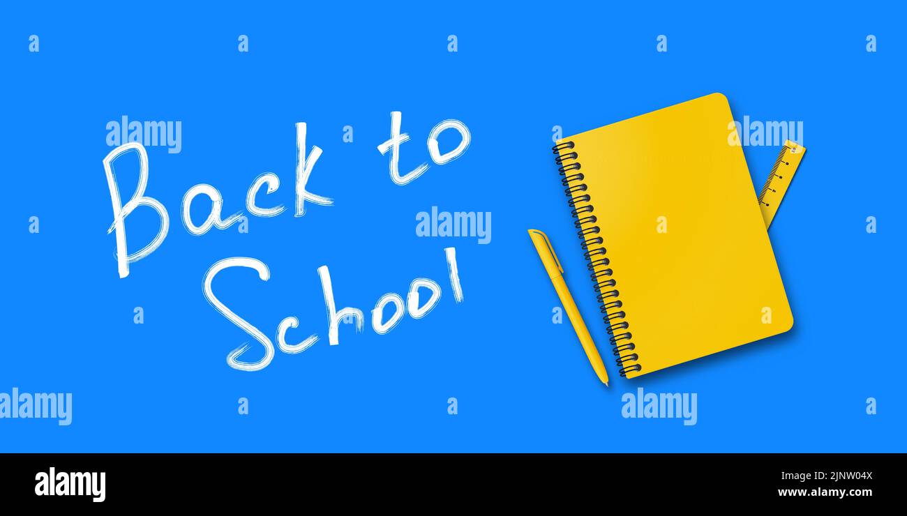 Back to school. Holiday for students. Small handwritten text back to ...