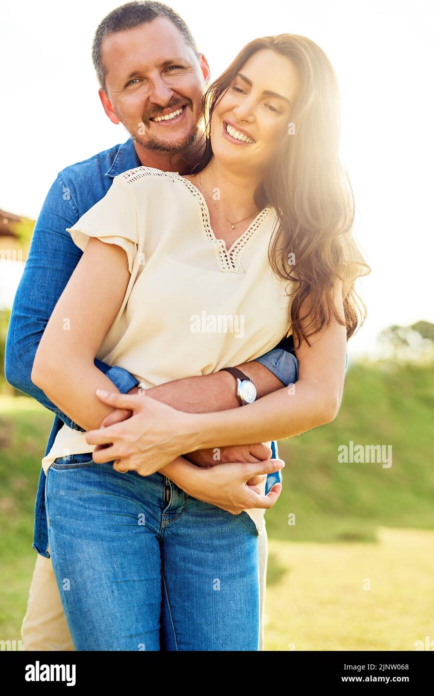 I knew she was my soul mate right from the start. a happy couple ...