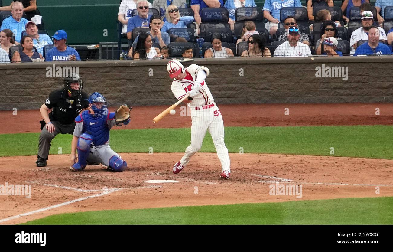 AUG 13, 2022: Kansas City Royals left fielder Brent Rooker (55) gets ...