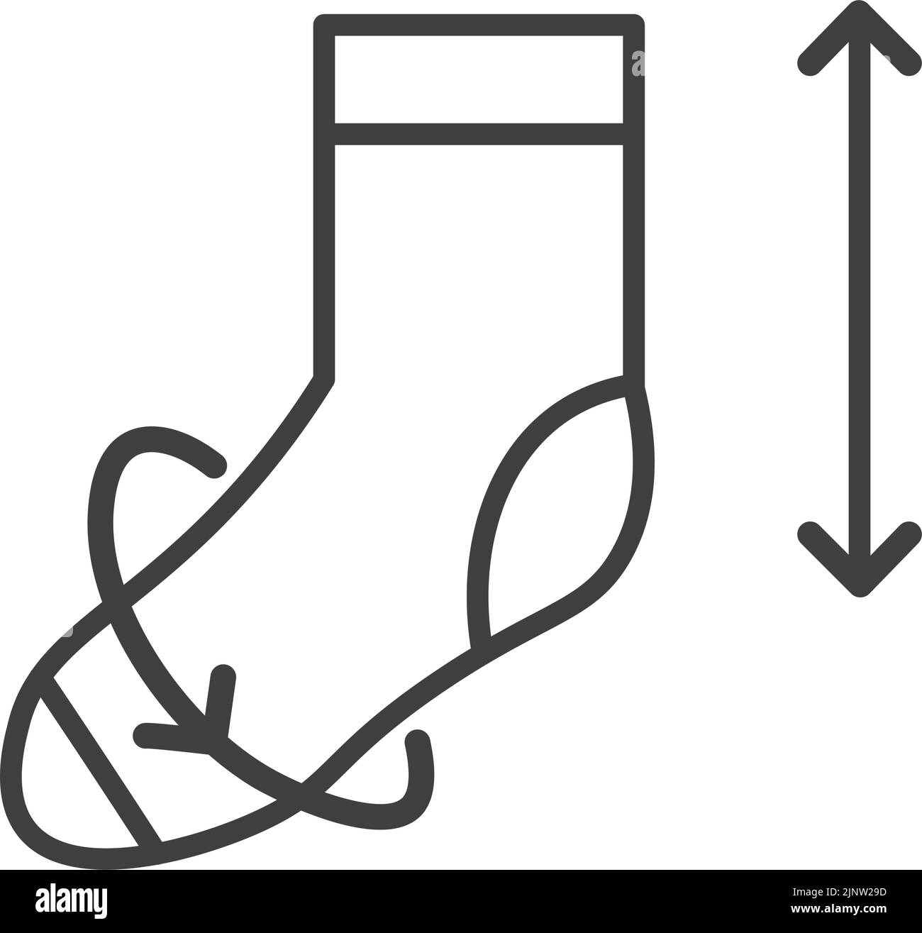 Dimensions and size chart of socks, measurement Stock Vector Image ...