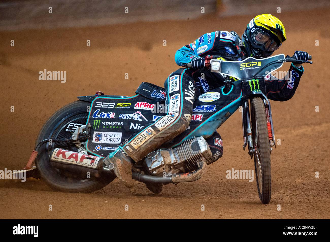 Pawel Przedpelski of Poland in Heat 7 during the FIM Speedway Grand ...