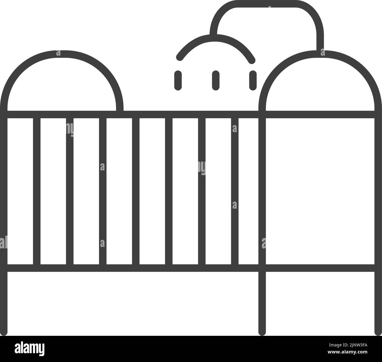 Baby crib or bassinet for babies, childcare vector Stock Vector Image ...