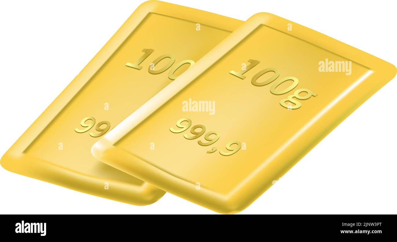 Gold bars, wealth and richness, precious metal Stock Vector Image & Art - Alamy