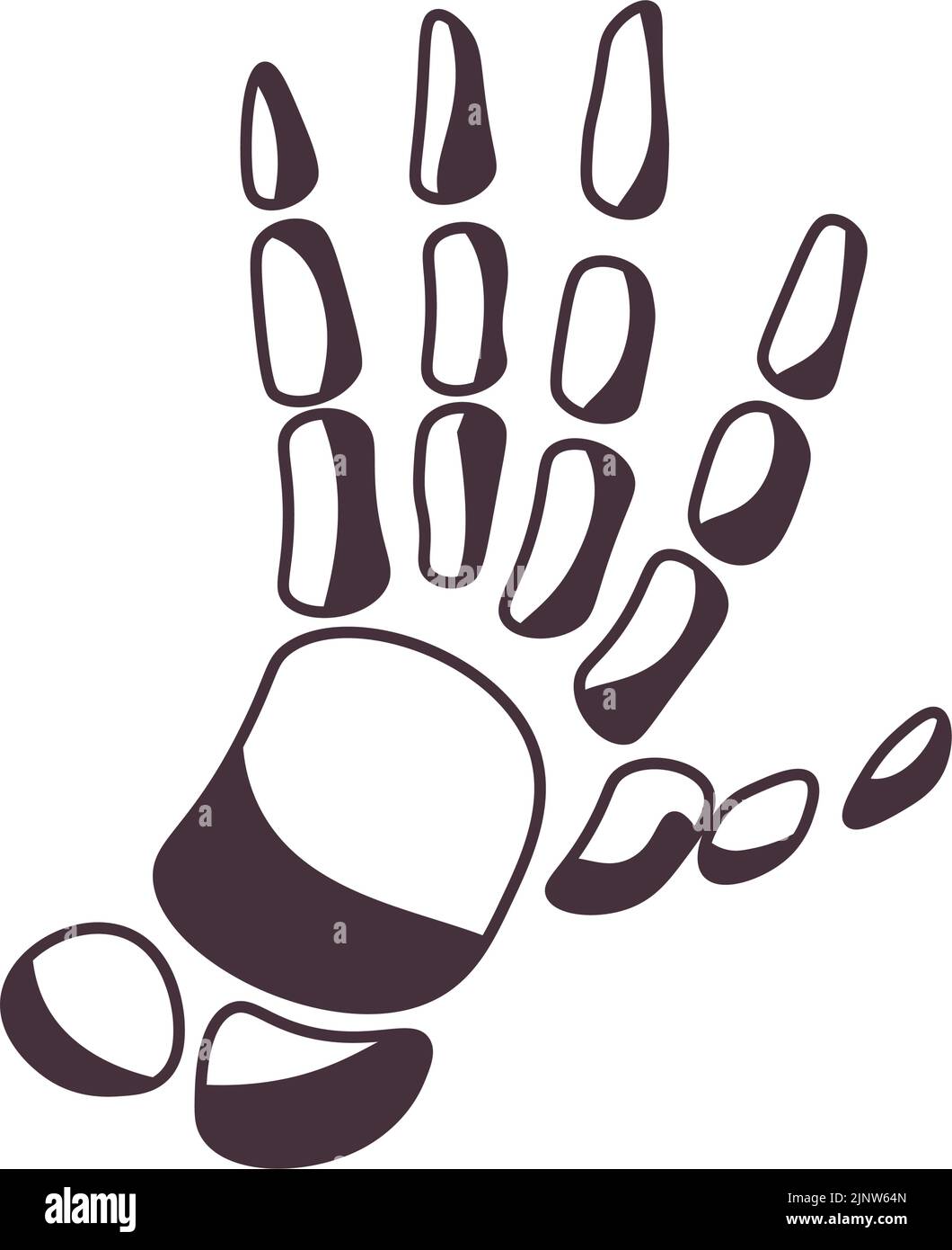 Silhouette skeleton hand gesture Stock Vector Images - Alamy