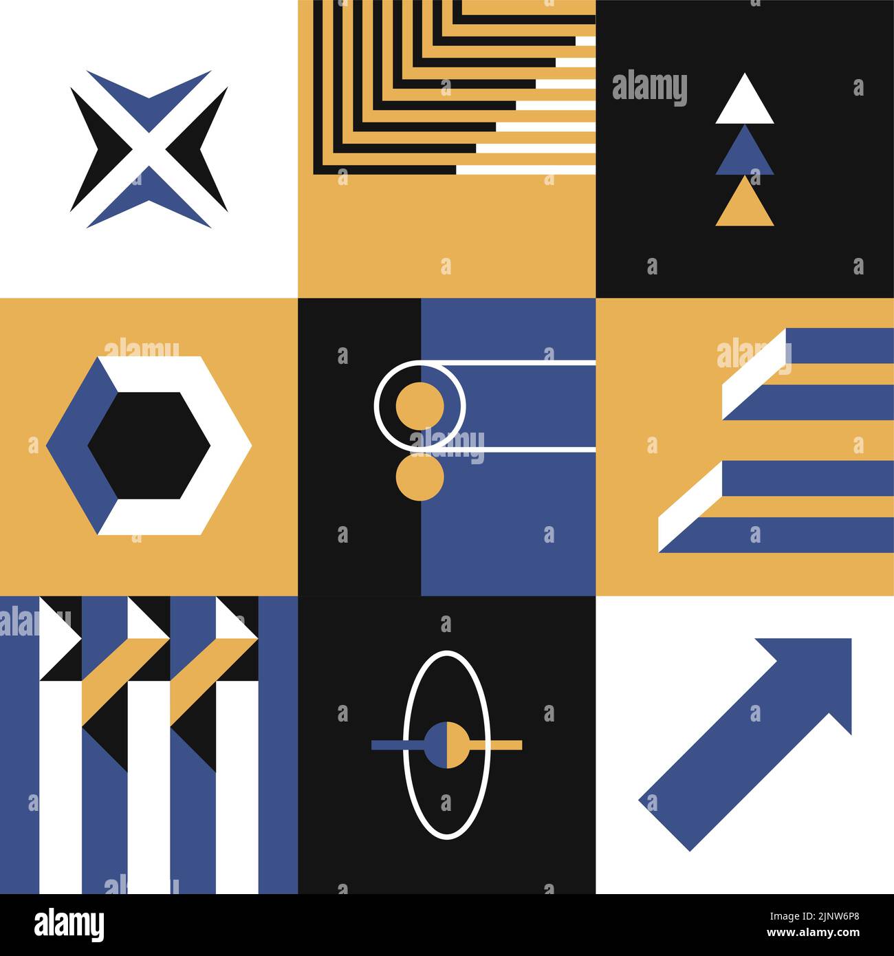 Square print, abstract contemporary design vector Stock Vector Image ...