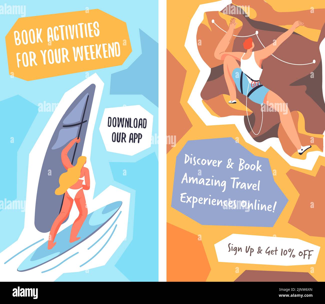 Book activities for your weekend, order travel Stock Vector Image & Art ...