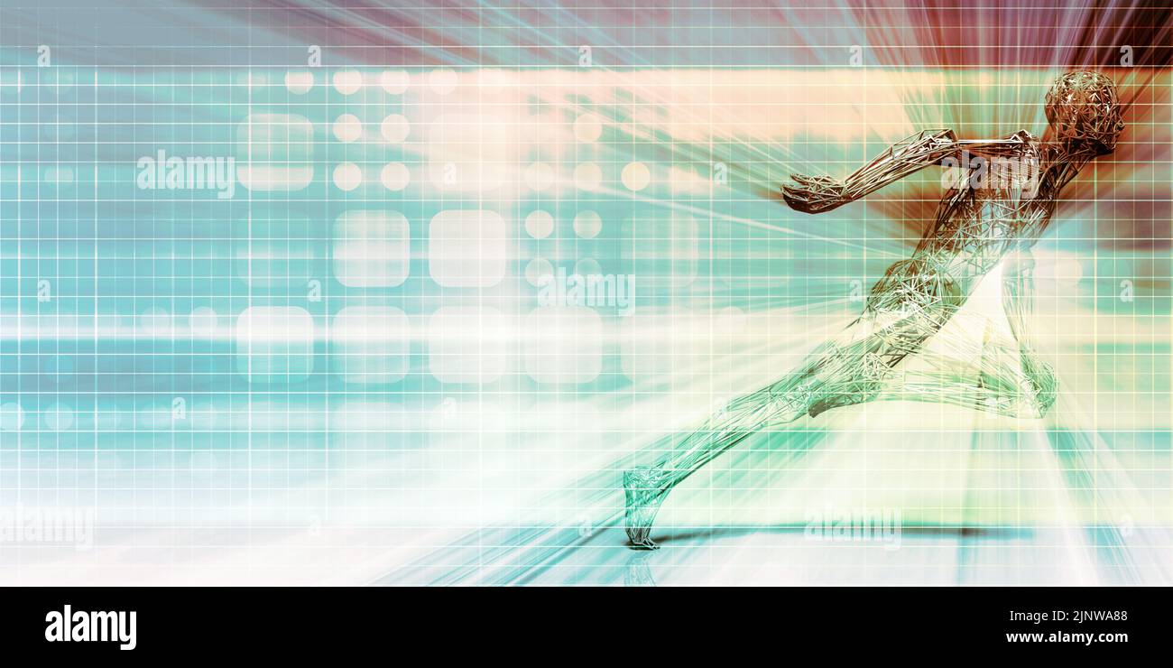 Projecting the Future in a Digital Art Abstract Stock Photo - Alamy