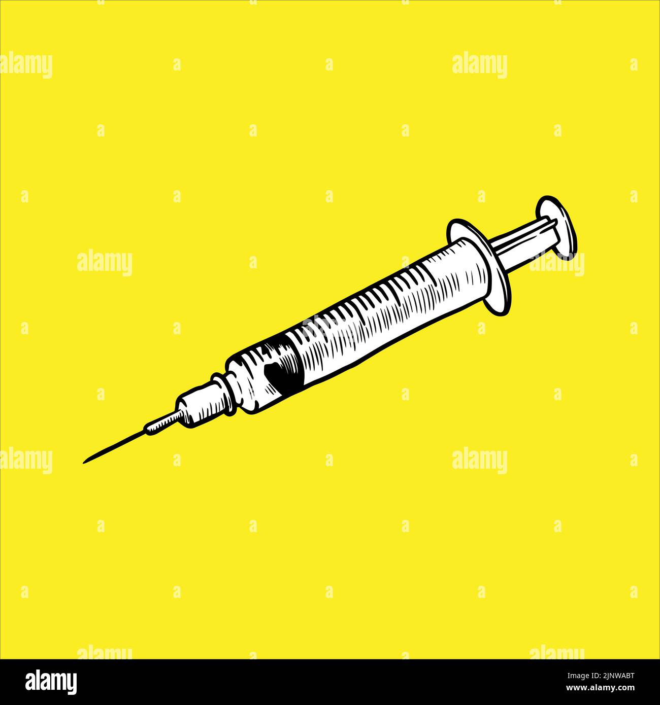 Vintage Syringe Drawing