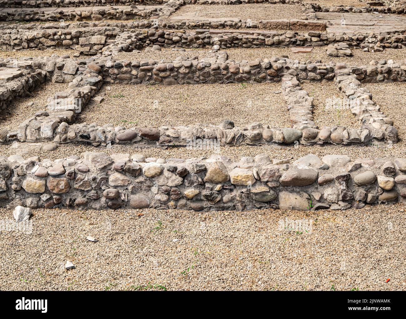 Archaeological Roman ruins in Peschiera del Garda, Veneto, Italy, an ...