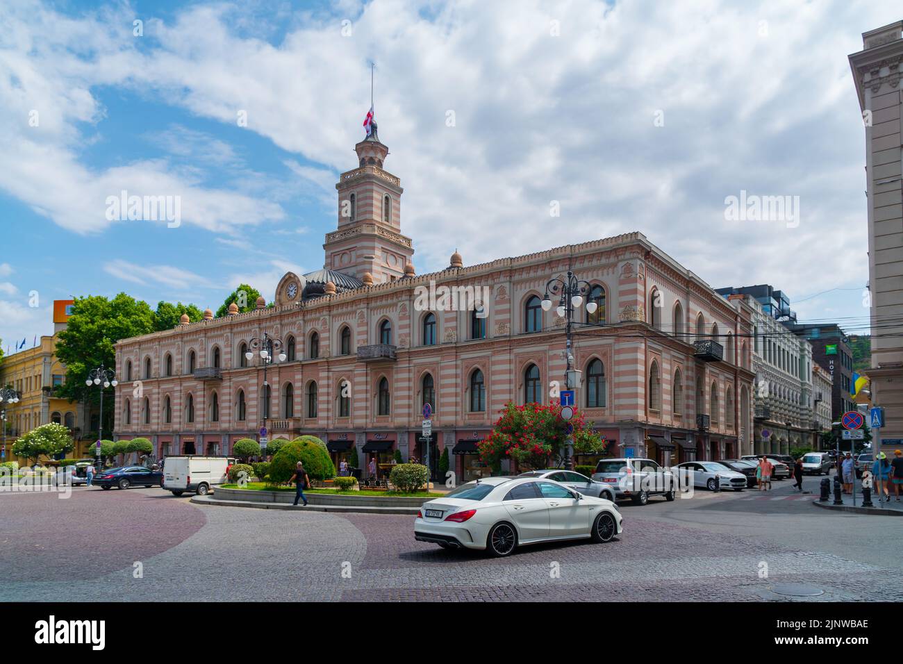 Tbilisi, Georgia - 09 August, 2022: City hall on freedom, liberty ...