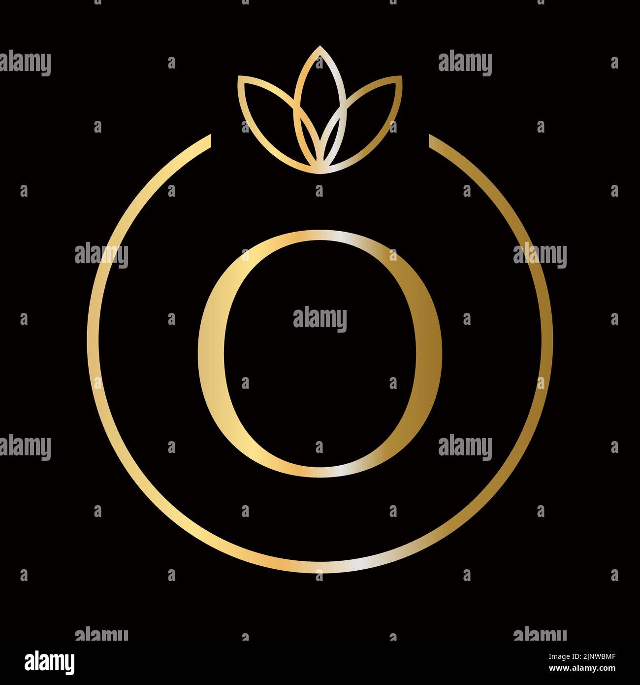 Initial O letter luxury, beauty, ornament monogram logo for wedding ...