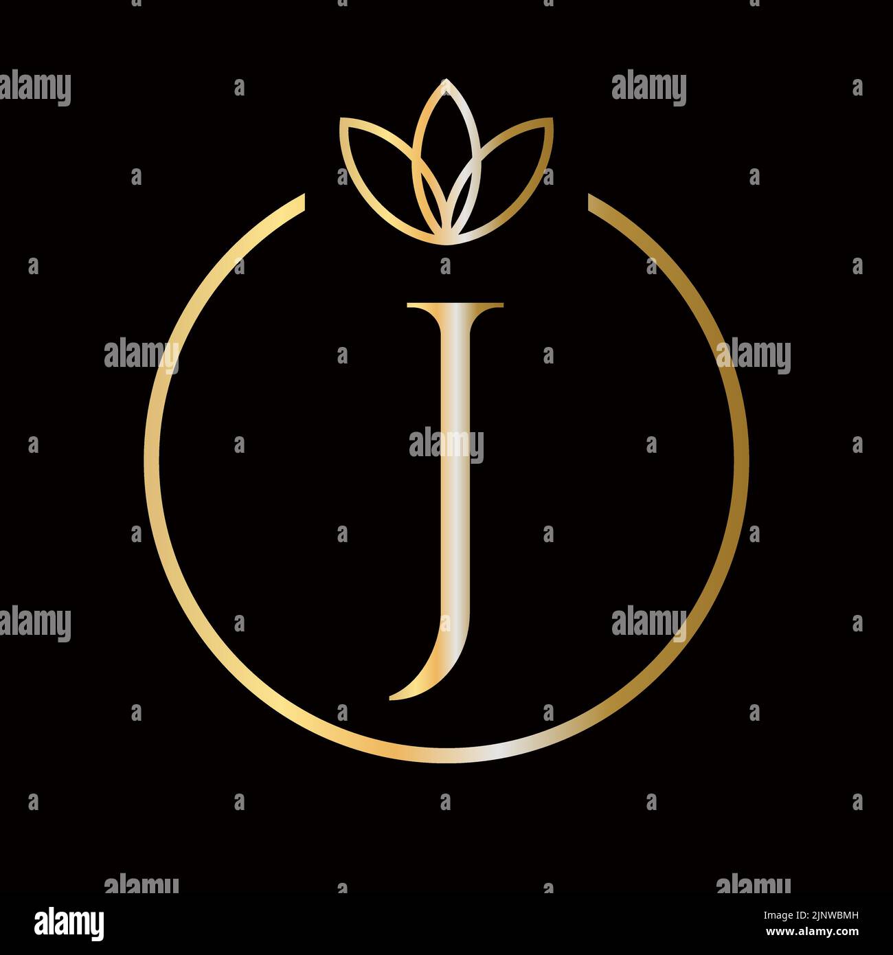 Letter j floral logo hi-res stock photography and images - Alamy